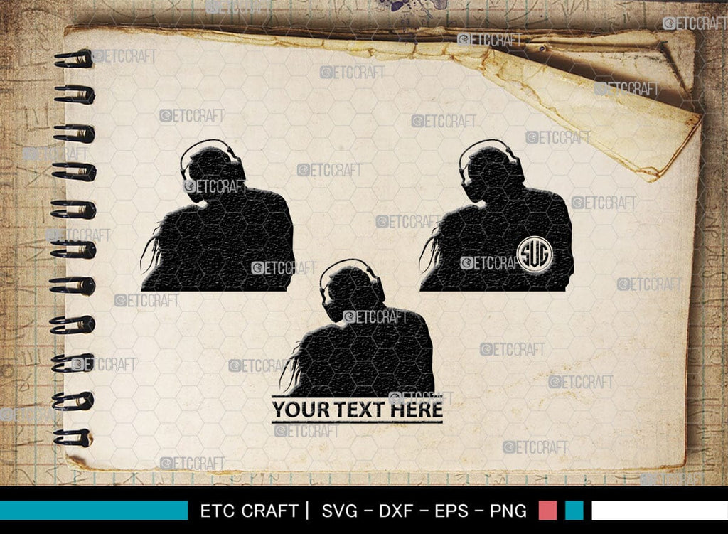 Couple Singing Monogram, Couple Singing Silhouette, Couple Singing SVG ...