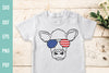 Cow Head SVG | Cow with July 4th Glasses | Hand Drawn Cow - So Fontsy