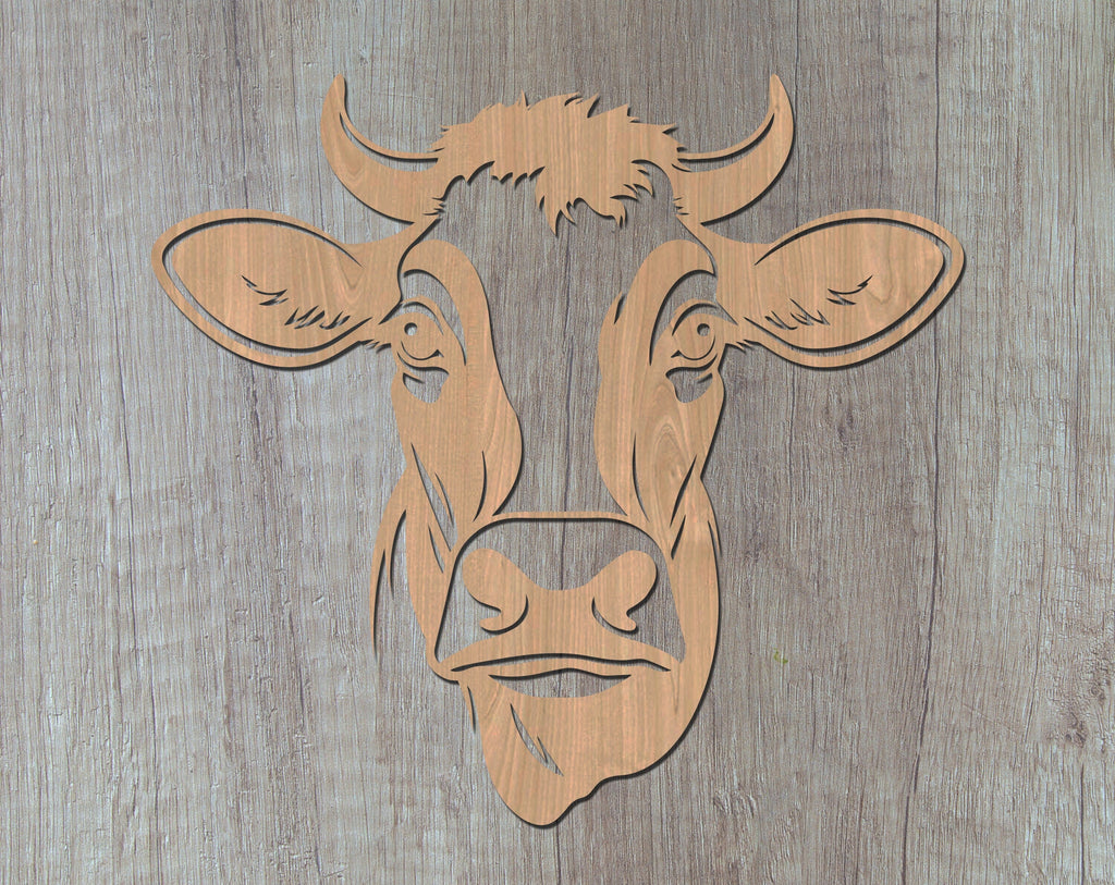 Cow Laser SVG Cut File, Cow Glowforge File, Cow DXF, Cow Wall Art SVG ...