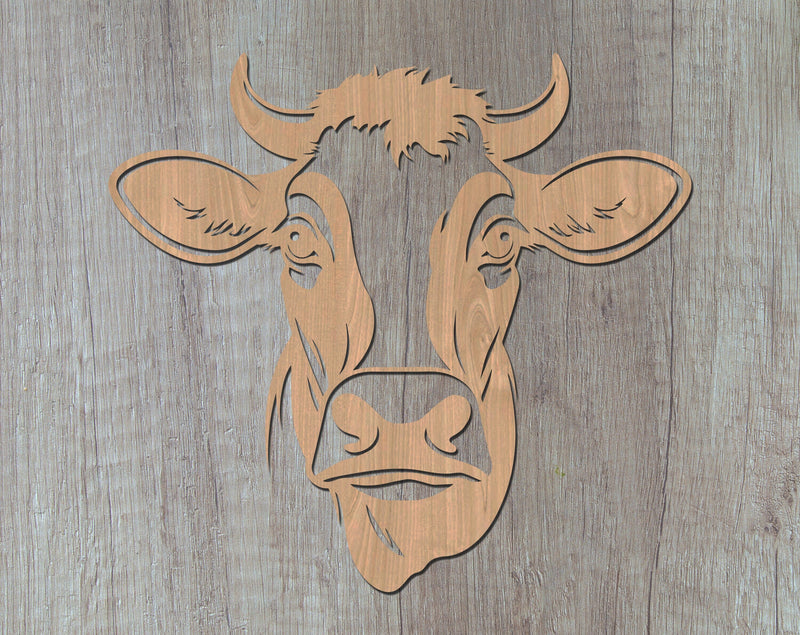 Cow Laser SVG Cut File, Cow Glowforge File, Cow DXF, Cow Wall Art SVG ...