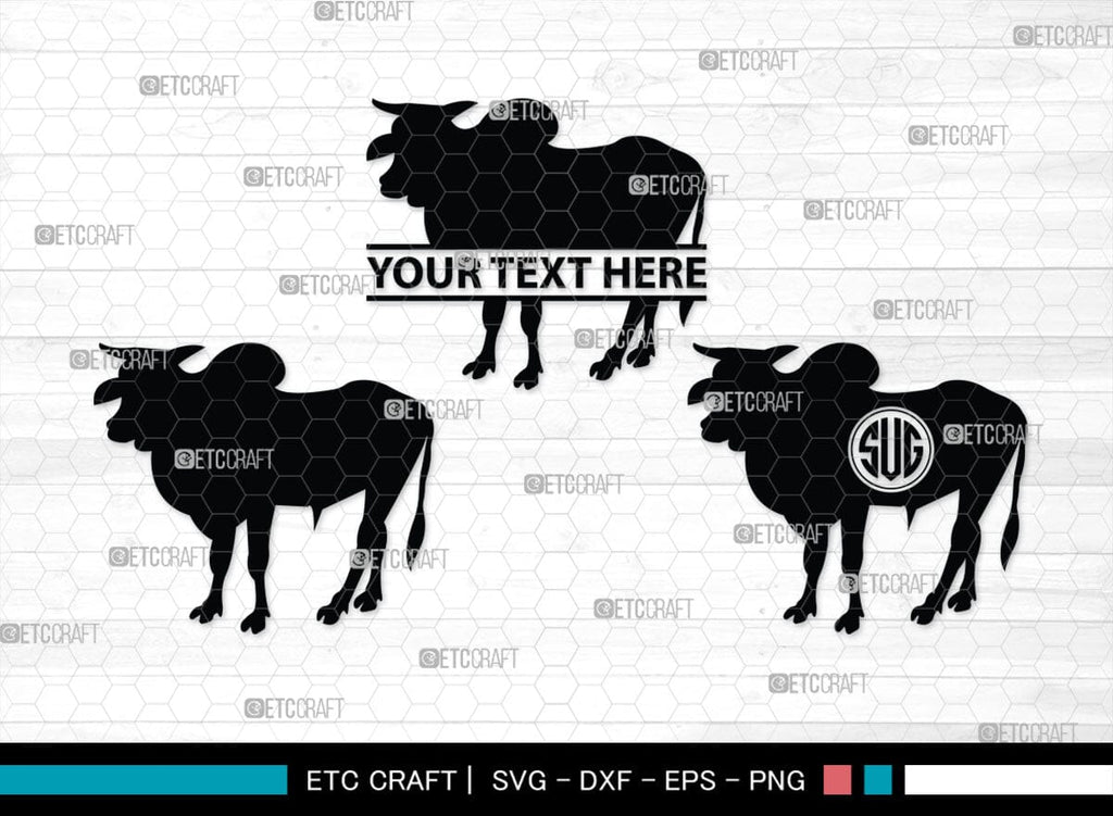 Cow Monogram, Cow Silhouette, Cow SVG, Ox Svg, Cattle Svg, Animal Svg ...