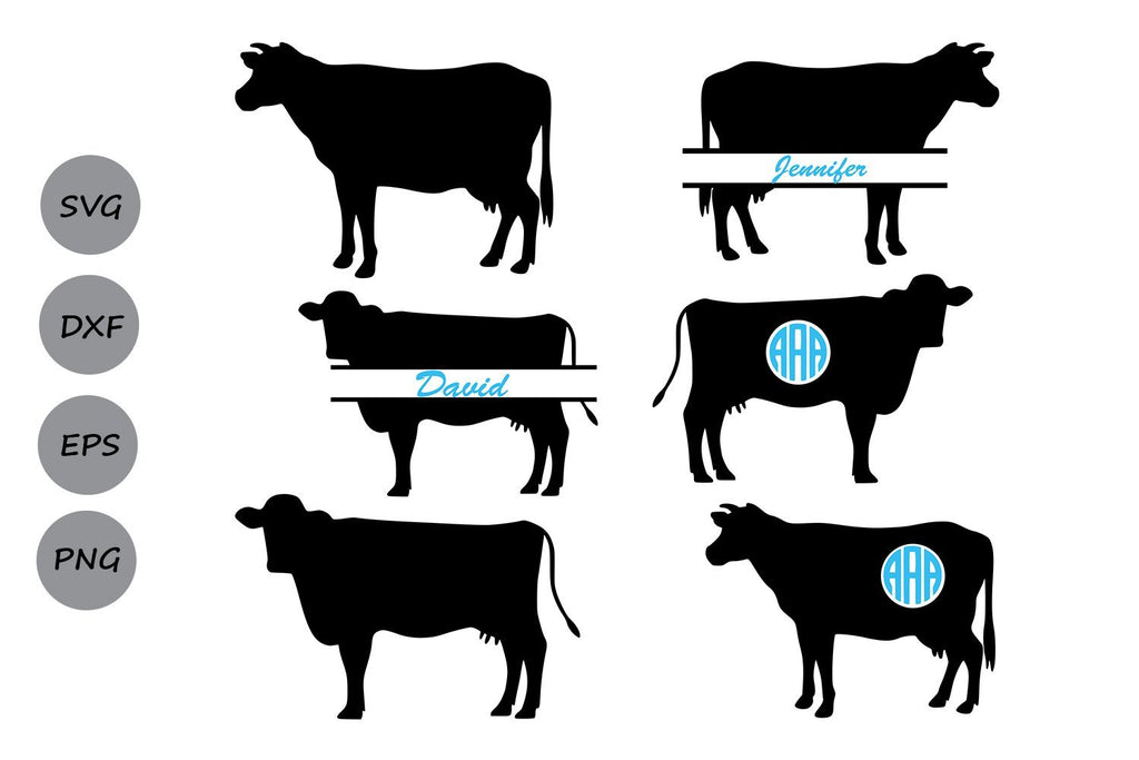 Cow Monogram| Farm Animals SVG Cut Files - So Fontsy