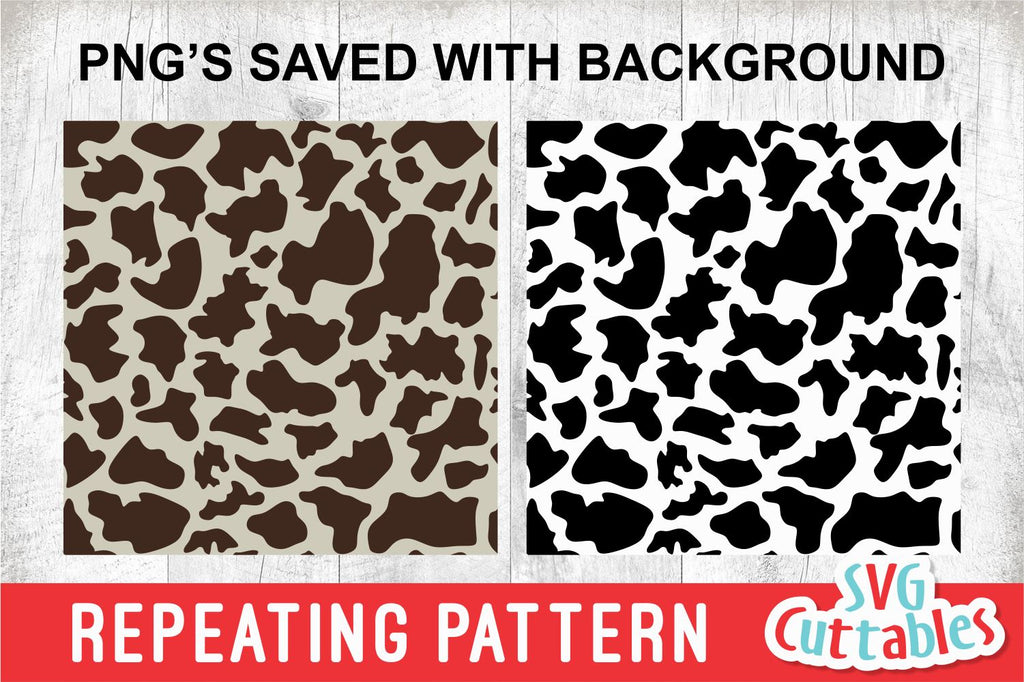 Cow Print Pattern svg - eps - dxf - png - Cowhide - Repeating Pattern ...