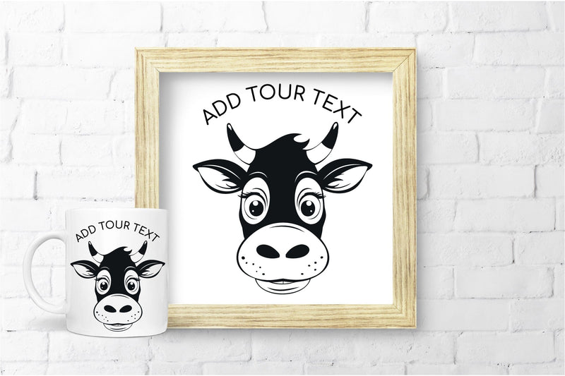 Cow SVG | Funny Cow Head SVG For Cricut - So Fontsy