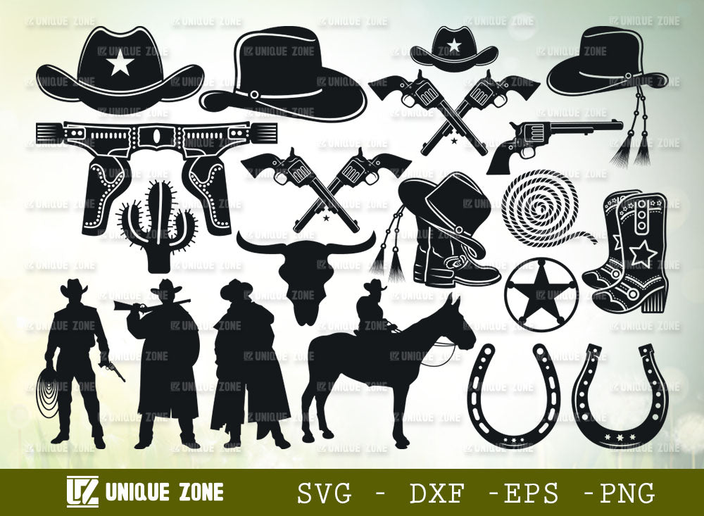 Cowboy Set SVG Cut File | Cowboy Sheriff Svg | Cowboy Ranger Svg ...