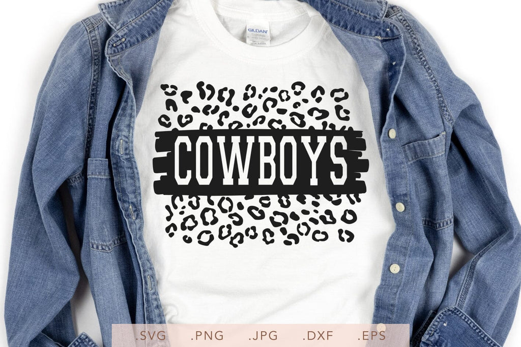 Cowboys Leopard Design SVG DXF JPG PNG EPS | School Team Spirit | Team ...