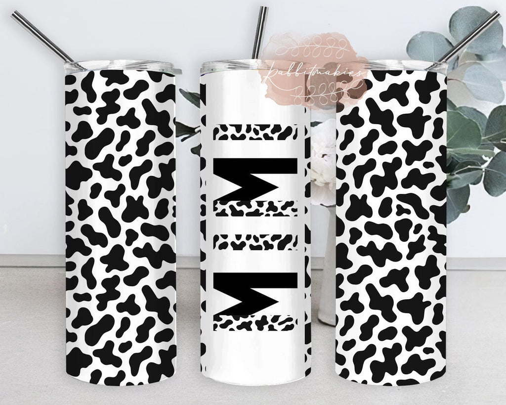 Cowhide Mimi 20oz Skinny Tumbler, Cow Print Tumbler Wrap, Mimi Tumbler ...