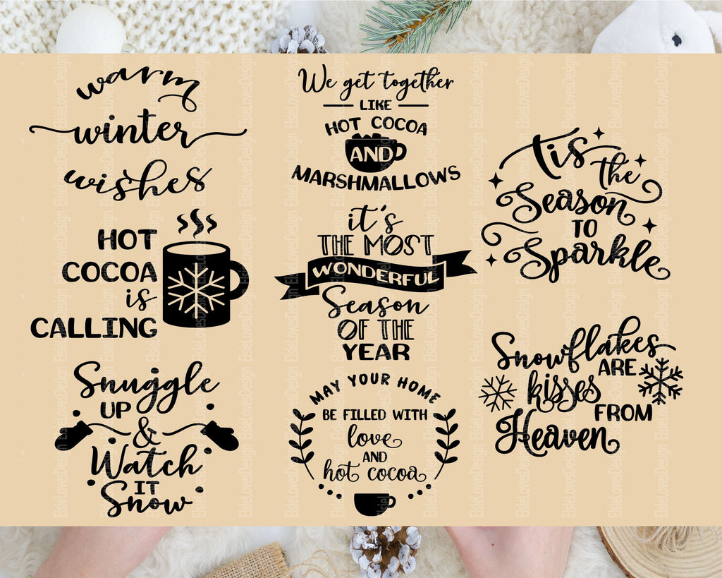 Cozy Winter Bundle - SVG, PNG, DXF, EPS - So Fontsy