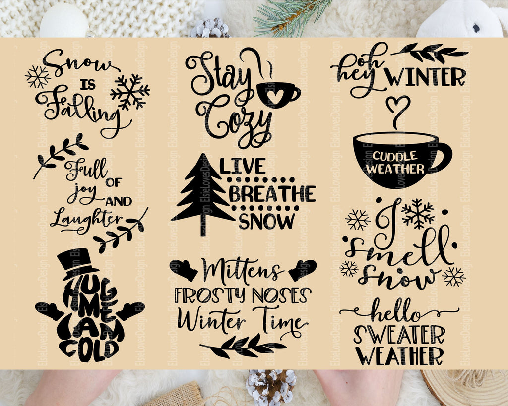 Cozy Winter Bundle - SVG, PNG, DXF, EPS - So Fontsy