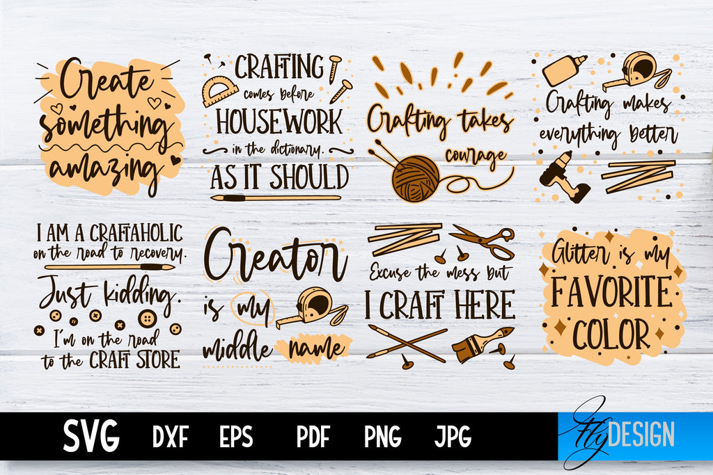 Crafting SVG Bundle | Crafting Design | Crafts SVG v.1 - So Fontsy