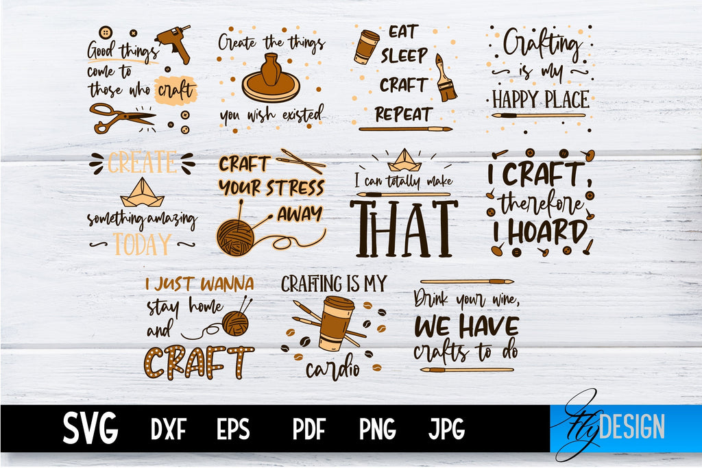 Crafting SVG Bundle | Crafting Design | Crafts SVG v.1 - So Fontsy