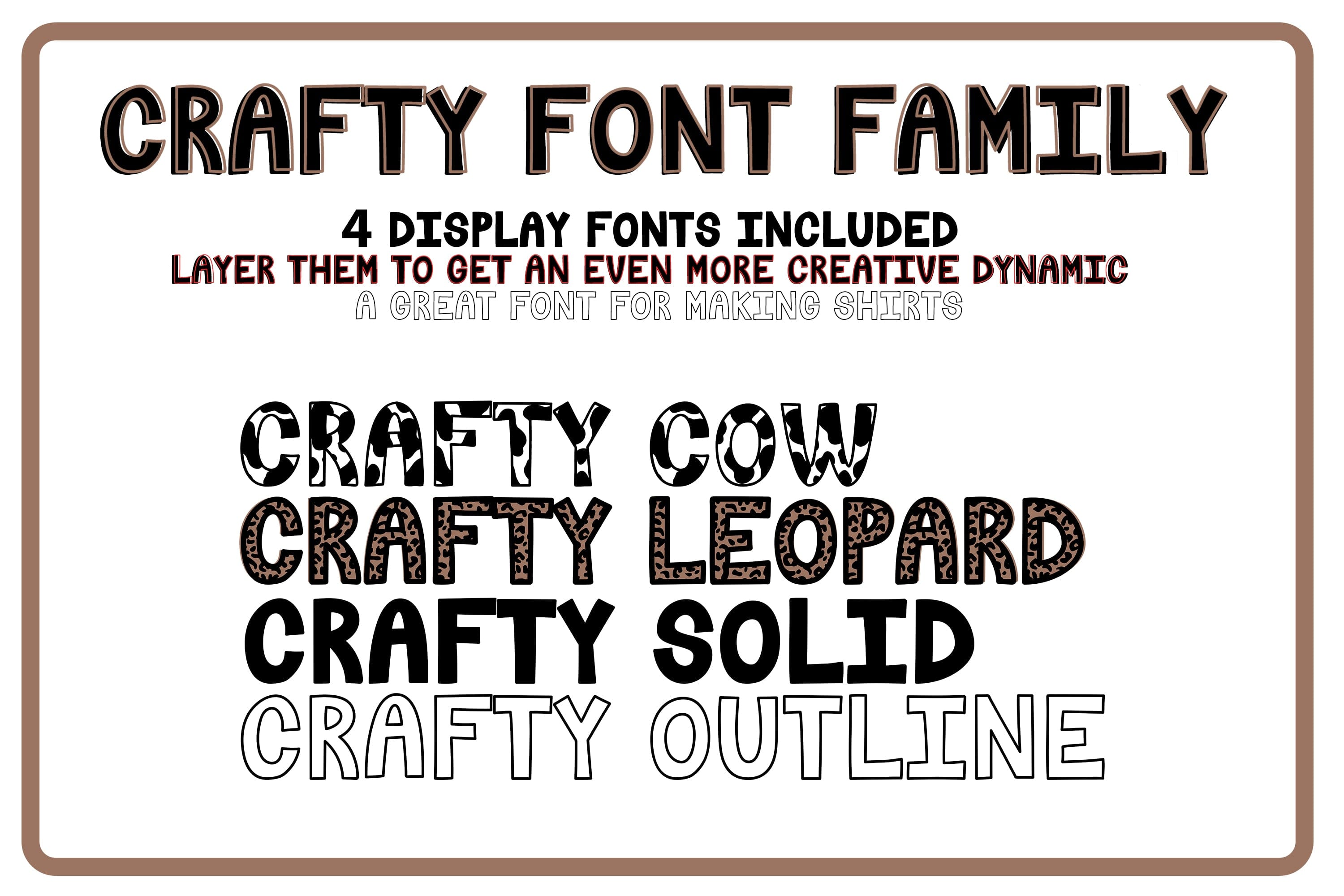 Crafty Font Family - So Fontsy
