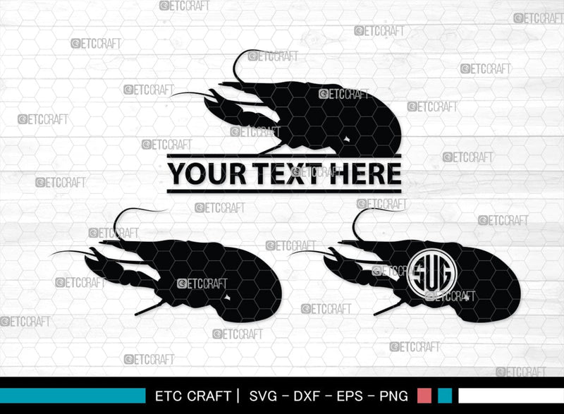 Crayfish Monogram, Crayfish Silhouette, Crayfish SVG, Crawfish Svg ...