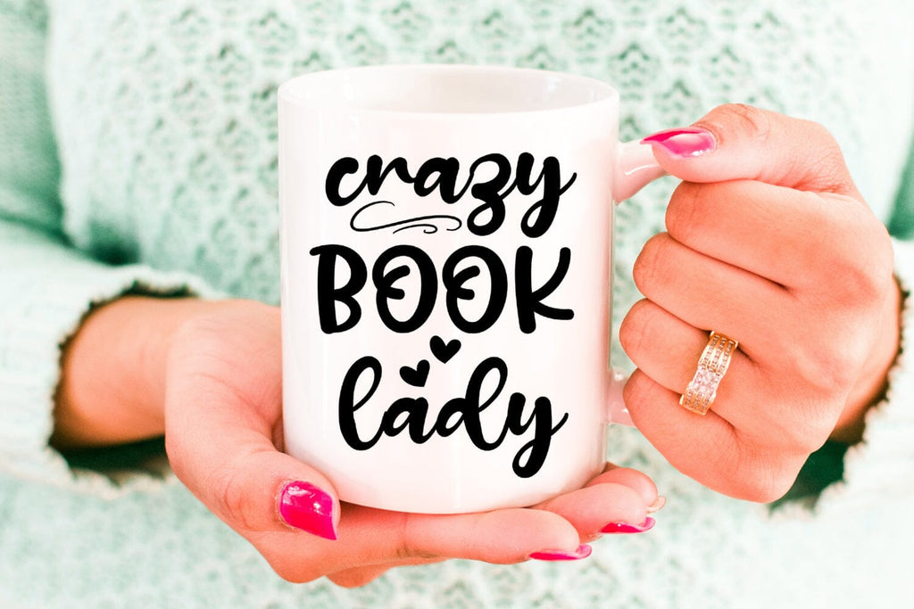 Crazy Book Lady SVG I Book Lovers SVG I Reading SVG I Books SVG - So Fontsy