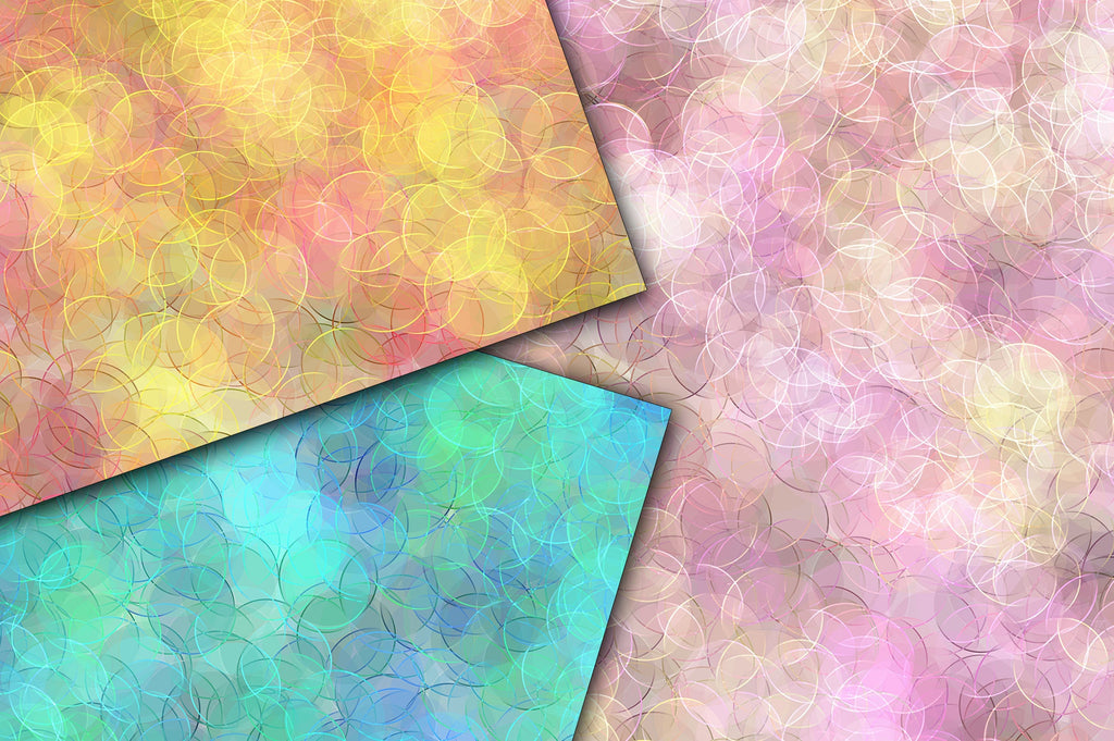 Crazy Circles Digital Papers - So Fontsy