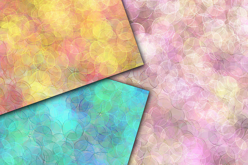 Crazy Circles Digital Papers - So Fontsy