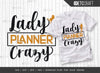 Crazy Planner Lady SVG Cut File, Crazy Lady Svg, Planner Svg, Lady Svg ...