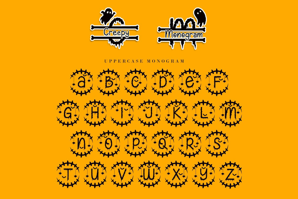 Creepy Halloween Monogram - So Fontsy