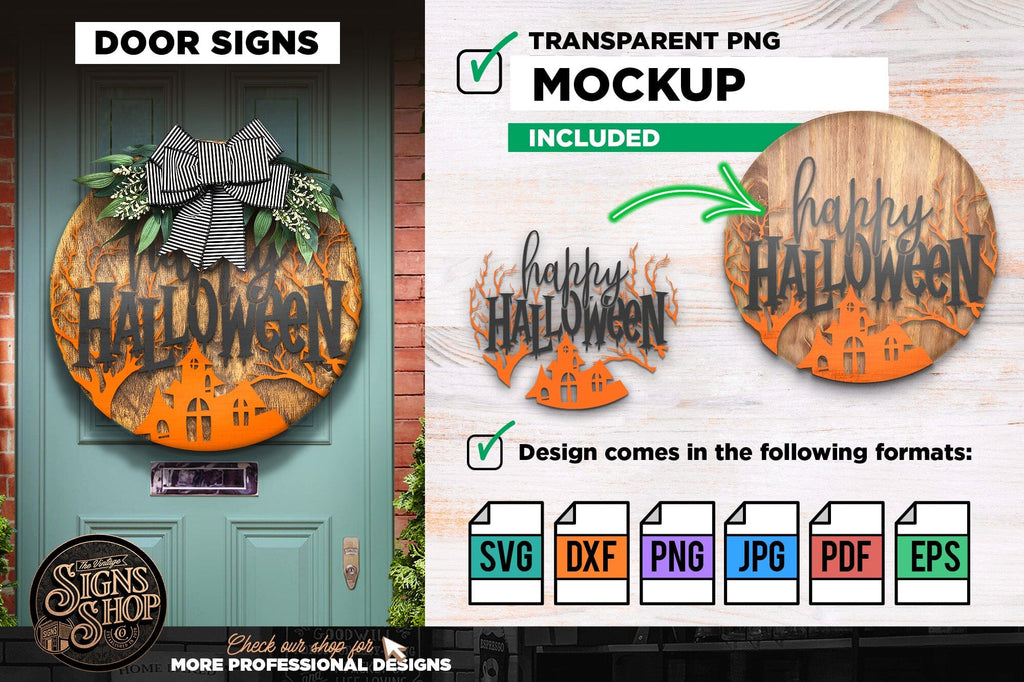 Creepy Haunted House | Halloween SVG Sign - So Fontsy
