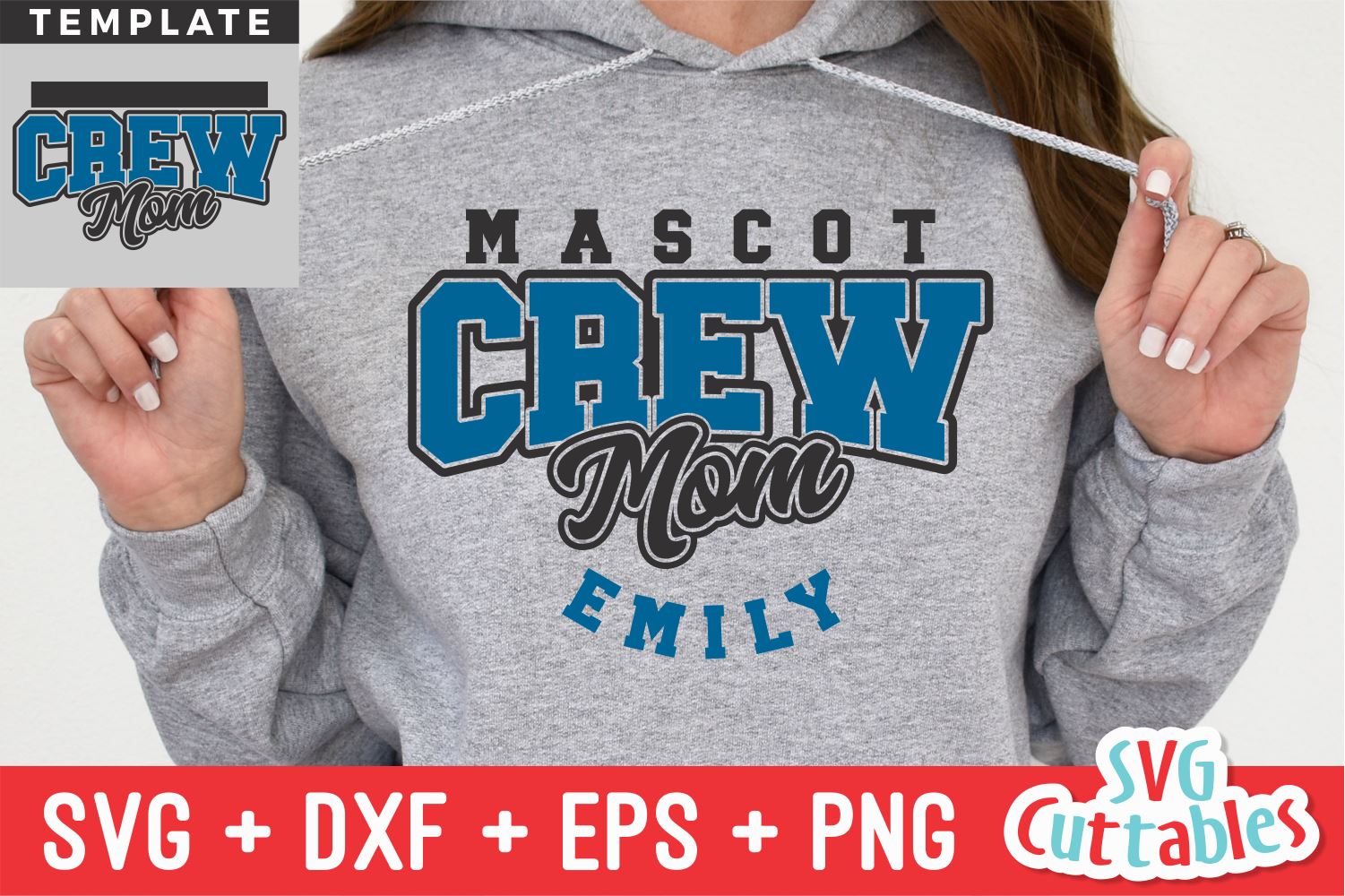 Crew svg - Crew Mom Template 002 - svg - dxf - eps - png - Cut File ...