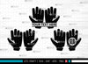 Cricket Hand Gloves Monogram, Cricket Hand Gloves Silhouette, Hand ...