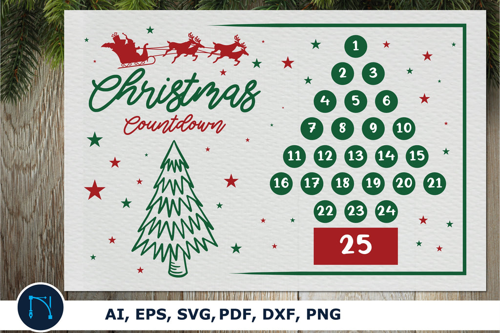 Cricut Christmas Countdown SVG Bundle - So Fontsy