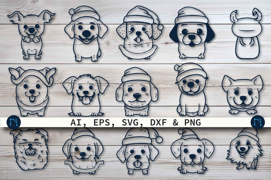 Cricut Christmas Dog SVG Bundle - So Fontsy