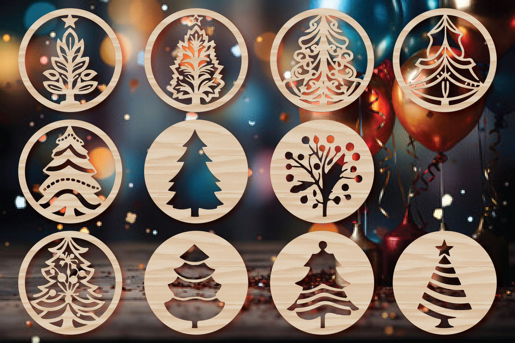 Cricut Christmas Tree Coasters SVG bundle - So Fontsy