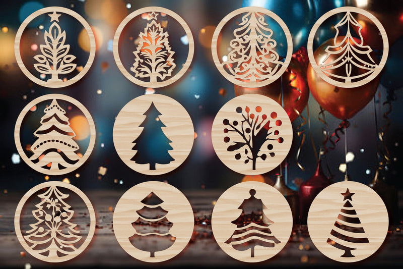 Cricut Christmas Tree Coasters SVG bundle - So Fontsy