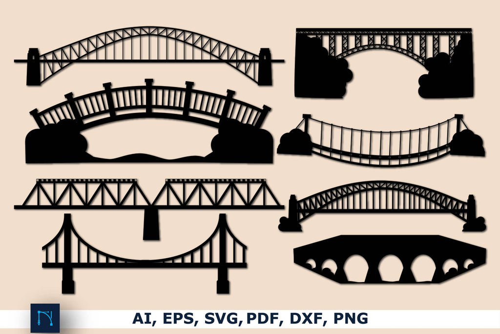 Cricut Paper Cut Bridge SVG Bundle - So Fontsy