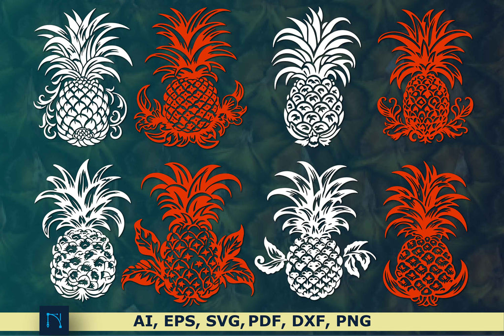 Cricut Pineapple Vector SVG Bundle - So Fontsy