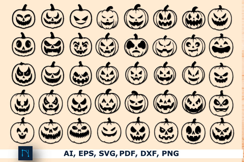 Cricut Pumpkin Face SVG Mega Bundle - So Fontsy