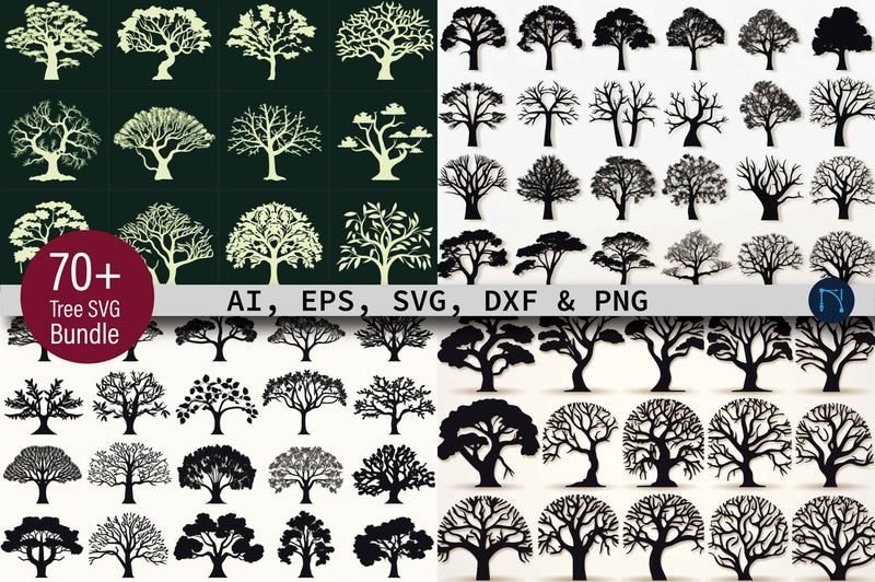 Cricut Tree SVG Mega Bundle - So Fontsy