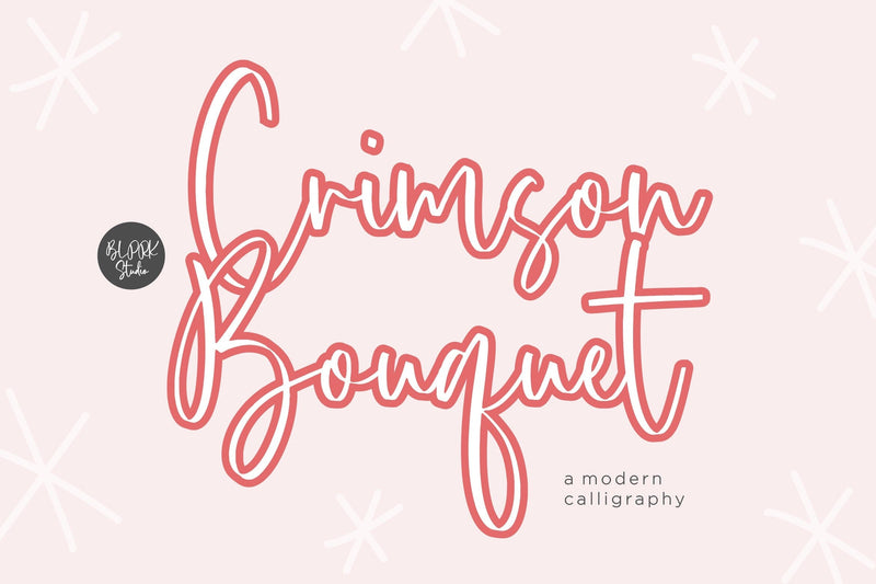Crimson Bouquet a Modern Calligraphy Font - So Fontsy