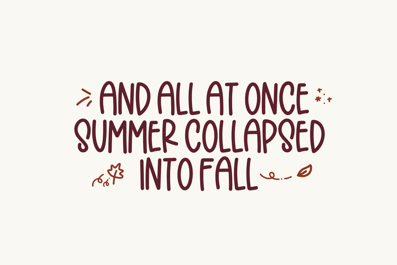 Crisp Leaves - Handwritten Font with Leaves Doodles - So Fontsy