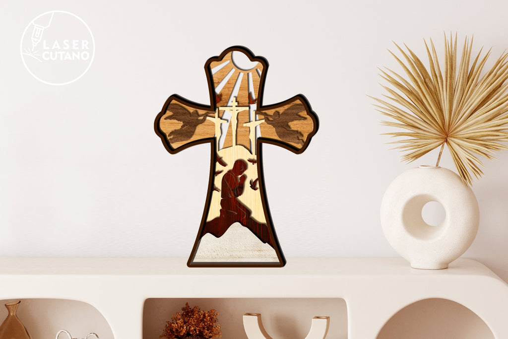 CROSS 3D Bundle, Religious Layered SVG - So Fontsy