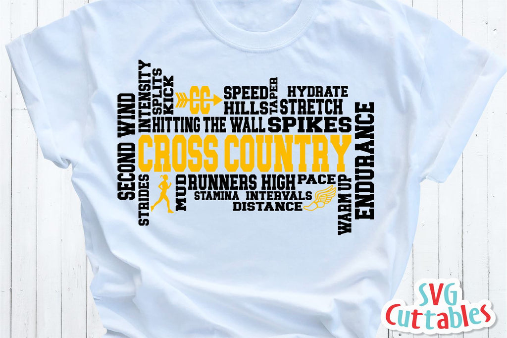 Cross Country Word Art - So Fontsy