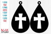 Cross earring svg, Cross earring template, Cross earring template svg ...
