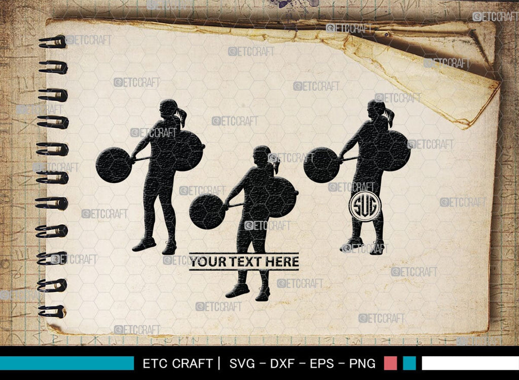 Cross Fit Monogram, Cross Fit Silhouette, Cross Fit SVG, Fitness Svg ...