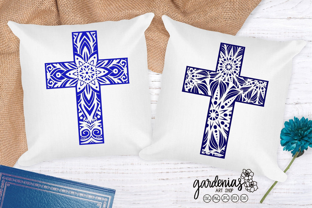 Cross Mandalas SVG Design for Cut Files - So Fontsy