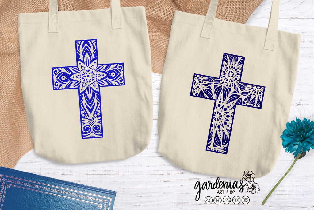 Cross Mandalas SVG Design for Cut Files - So Fontsy