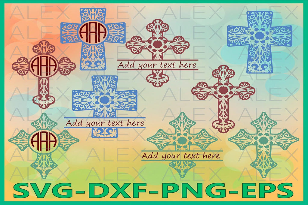 Cross Monogram SVG - So Fontsy