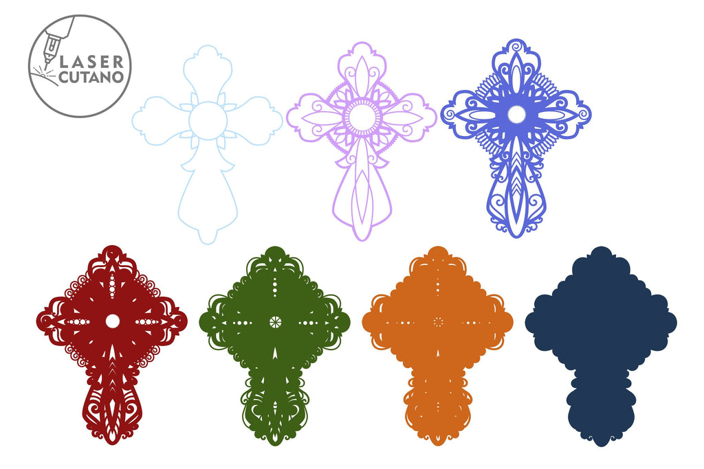 CROSS Multilayer Laser Cut Files, SVG, 3D Designs - So Fontsy