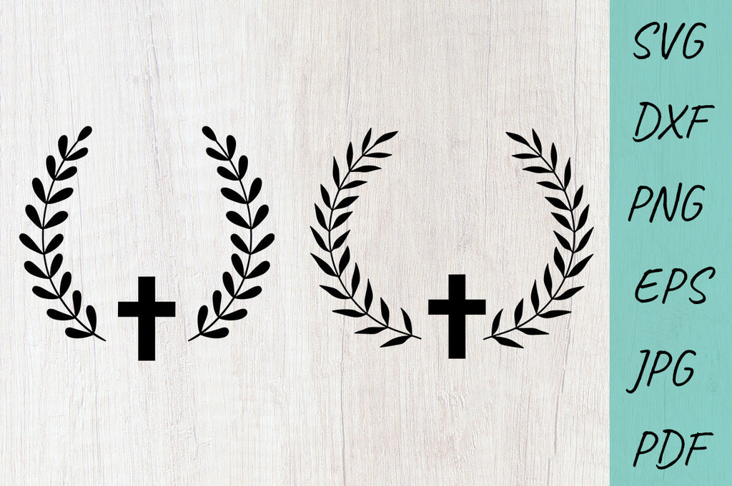 Cross svg, Cross Wreath, Monogram frame - So Fontsy