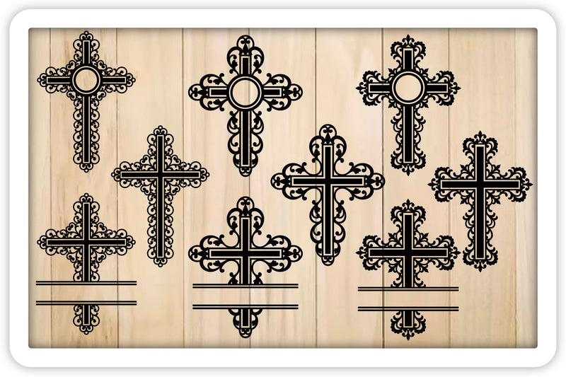 Crosses Svg, Filigree Cross Templates, Cross Monogram Frames - So Fontsy