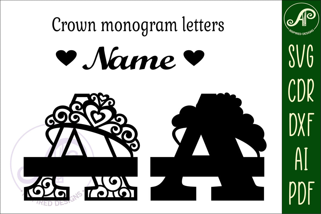 Crown Capital Monogram Letter A SVG - So Fontsy