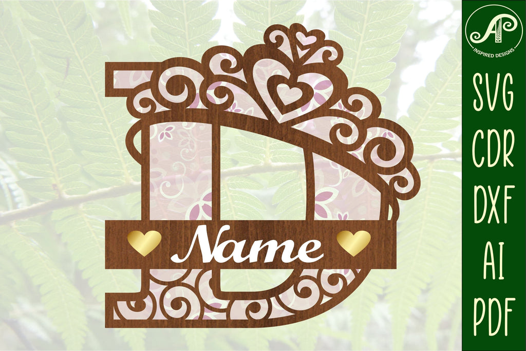 Crown capital monogram letter D SVG - So Fontsy