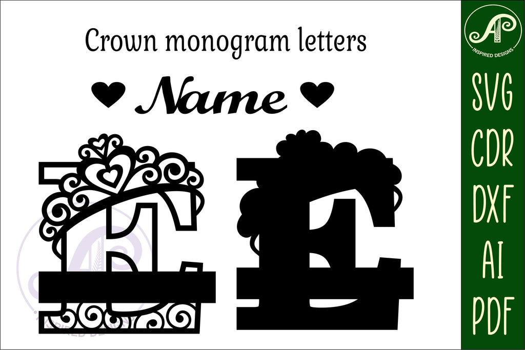 Crown capital monogram letter E SVG - So Fontsy