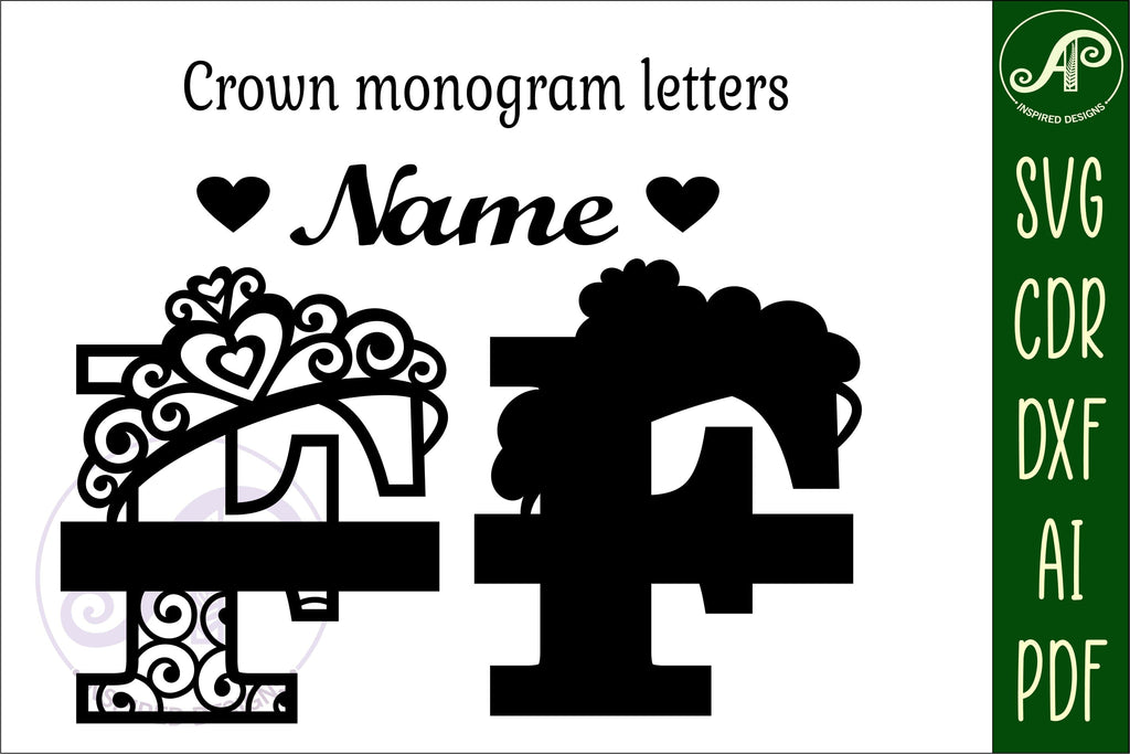 Crown capital monogram letter F SVG - So Fontsy