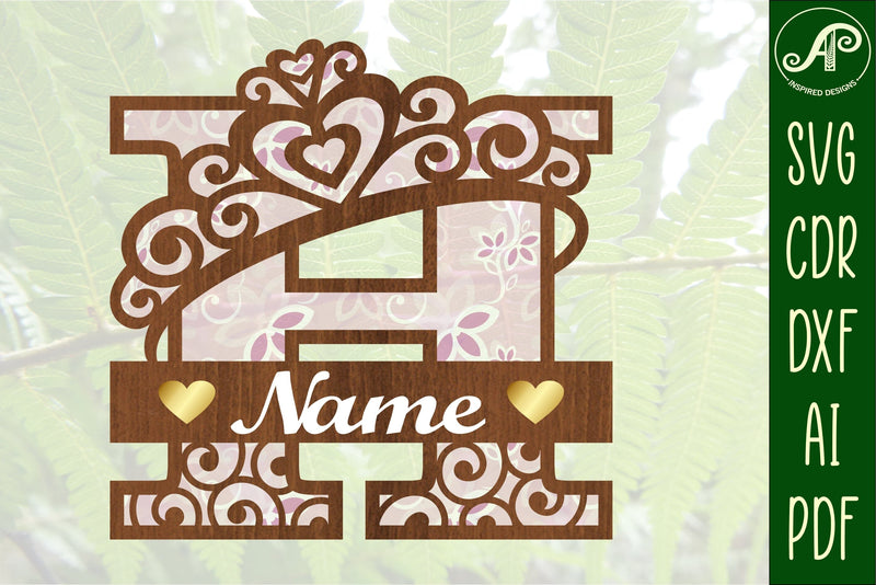 Crown capital monogram letter H SVG - So Fontsy